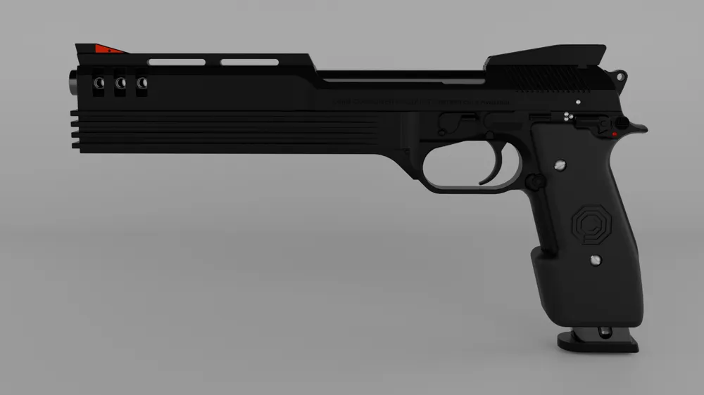 Auto 9 Pistol from Robocop (1987) - Free 3D Print Model - MakerWorld