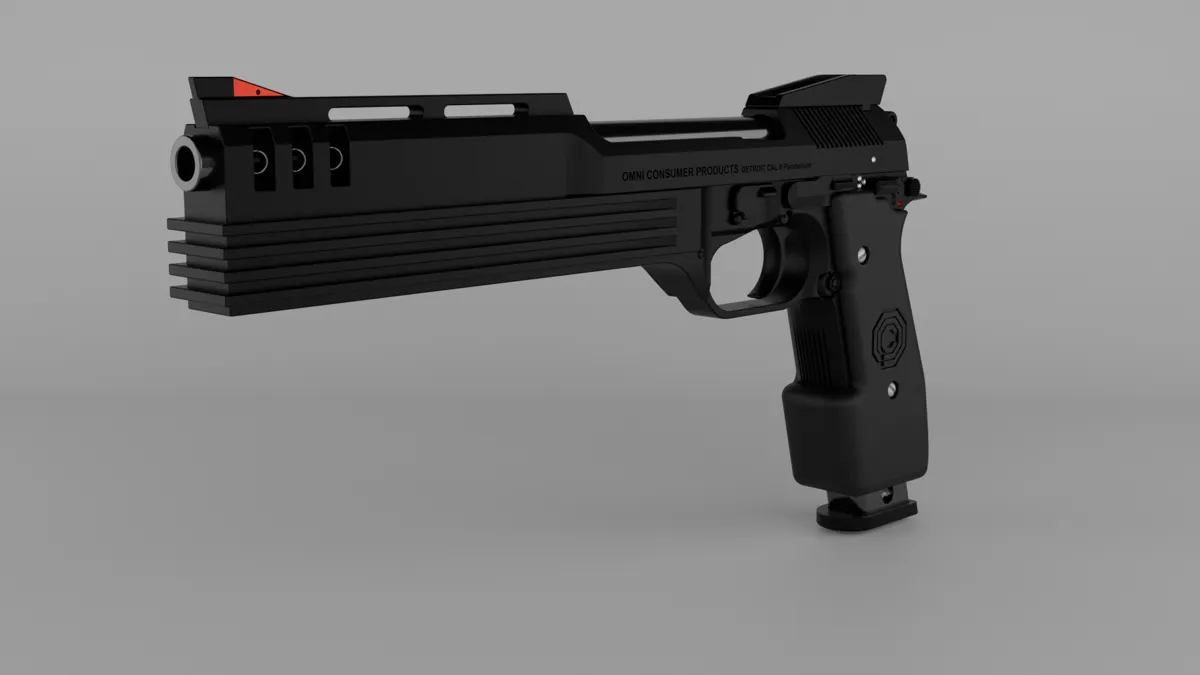 Auto 9 Pistol from Robocop (1987) - Free 3D Print Model - MakerWorld