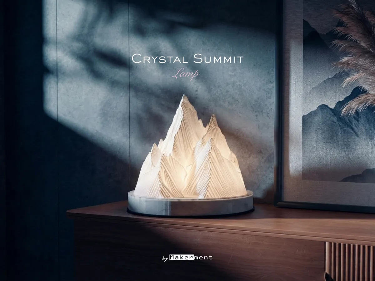 Crystal Summit Desk Lamp - Free 3D Print Model - MakerWorld