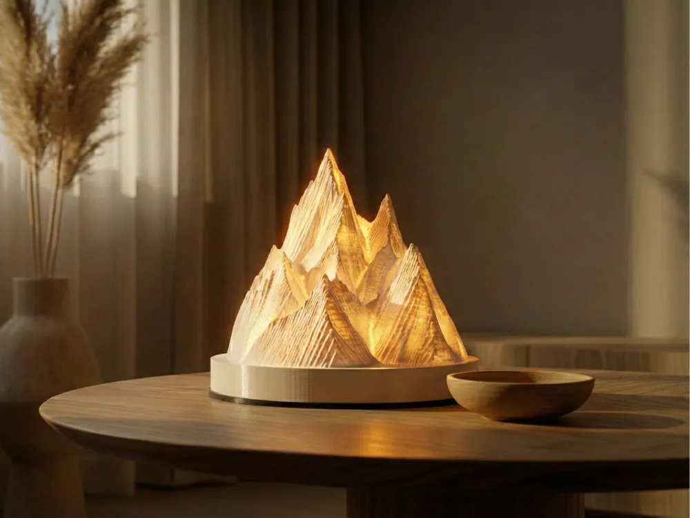 Crystal Summit Desk Lamp - Free 3D Print Model - MakerWorld