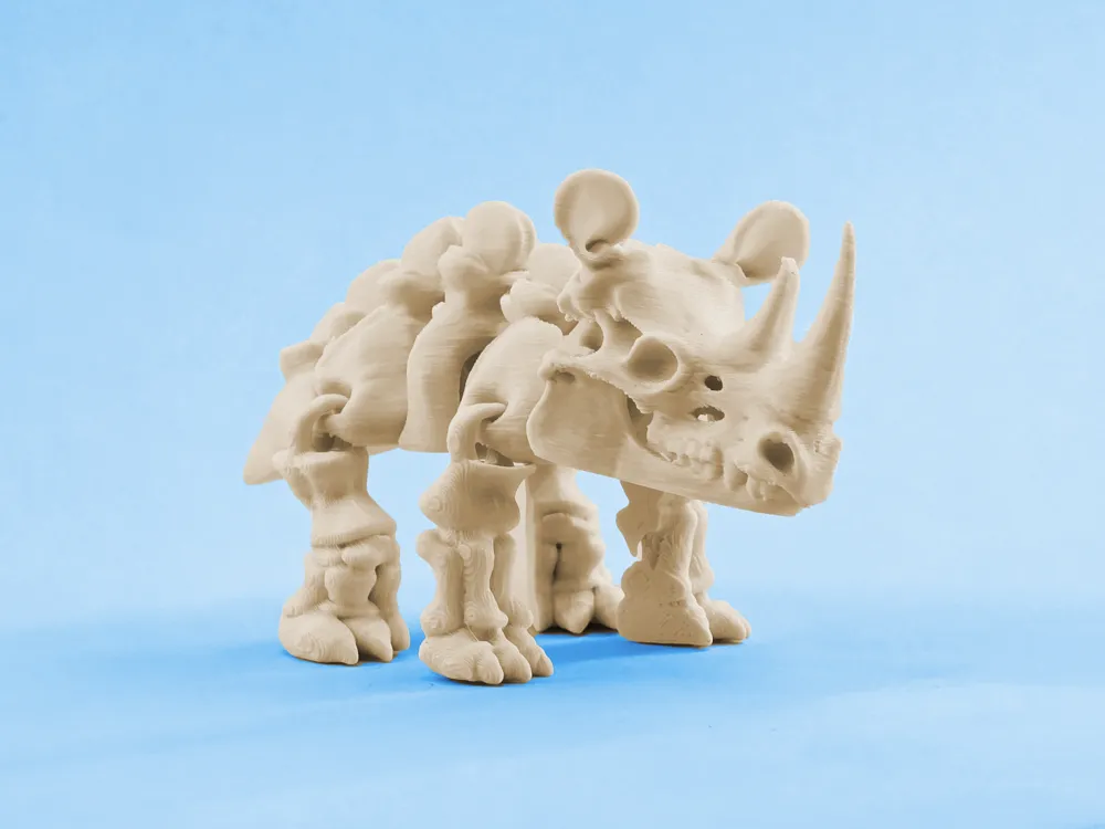 Articulated skeleton rhino dinosaur - Free 3D Print Model - MakerWorld