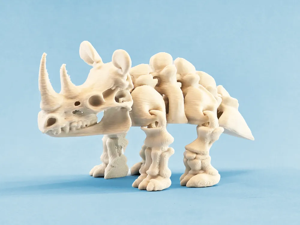 Articulated skeleton rhino dinosaur - Free 3D Print Model - MakerWorld