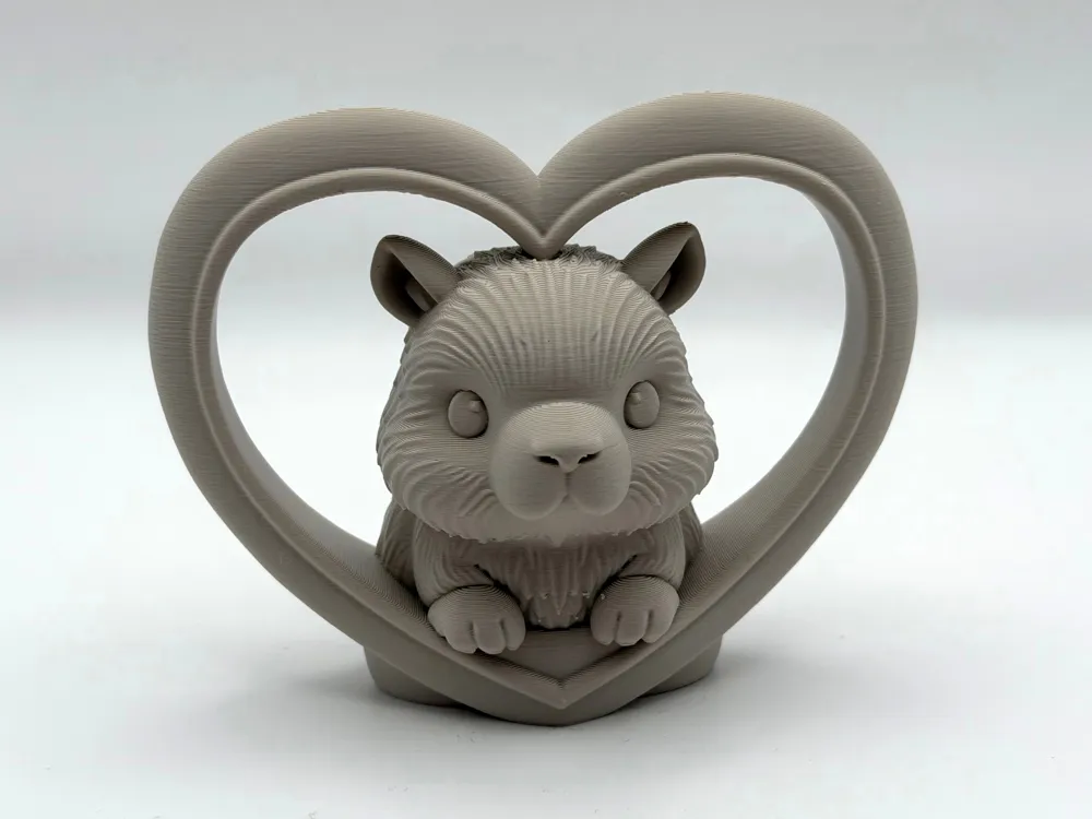 卡皮巴拉爱心装饰 - 免费 3D 打印模型 - MakerWorld