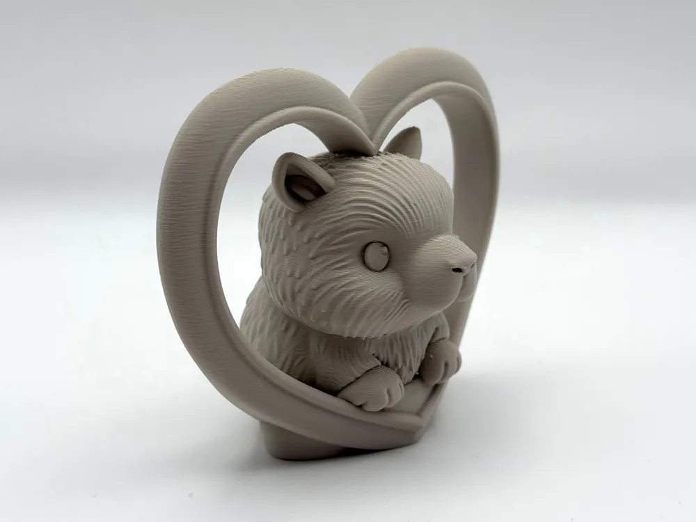 Capybara Heart Decor - Free 3D Print Model - MakerWorld