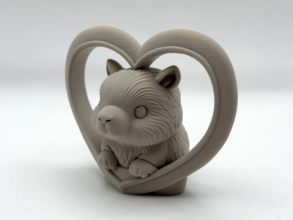 卡皮巴拉爱心装饰 - 免费 3D 打印模型 - MakerWorld