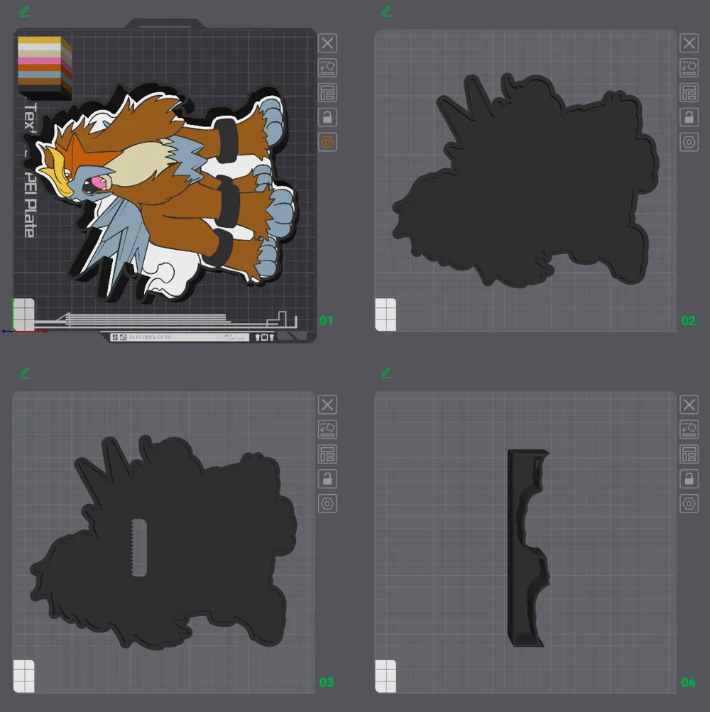 Pokemon - 0244 Entei LED Lamp by BeeTee 3D - MakerWorld