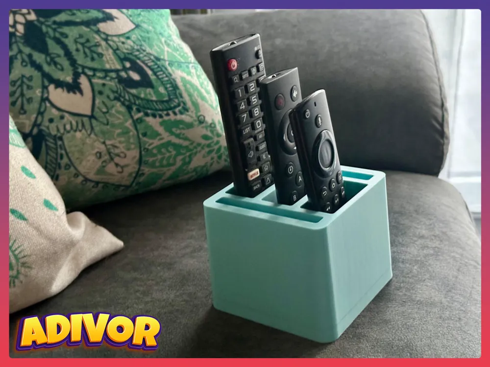 Minimal remote control holder with EXTRA by Adivor - MakerWorld