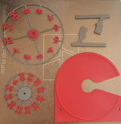 Rotating dial clock by simas1017 MakerWorld: Download Free 3D Models