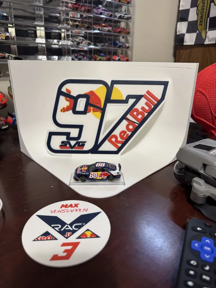 Shane van Gisbergen SVG NASCAR 97 Red Bull Sign - Free 3D Print Model ...