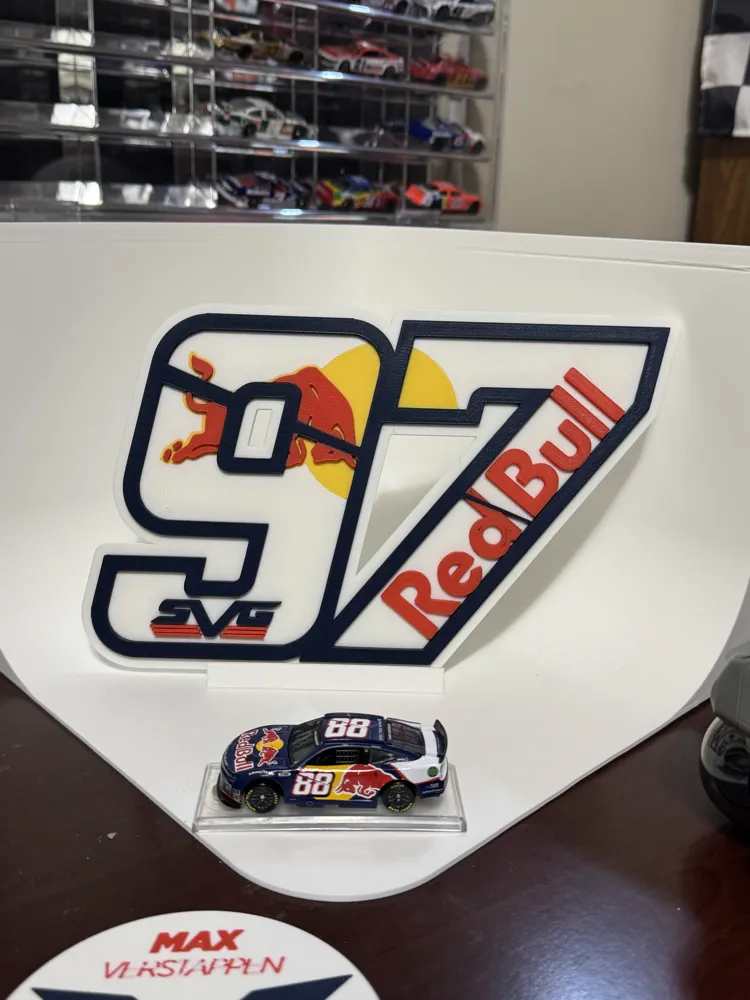 Shane van Gisbergen SVG NASCAR 97 Red Bull Sign - Free 3D Print Model ...