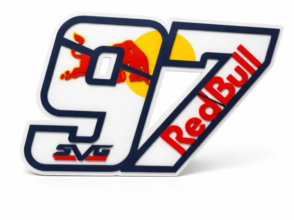 Shane van Gisbergen SVG NASCAR 97 Red Bull Sign - Free 3D Print Model ...