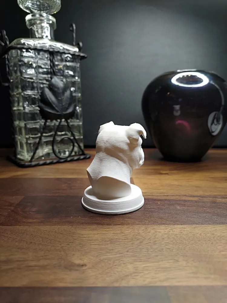 Staffordshire Bull Terrier realistic dog bust - Free 3D Print Model ...