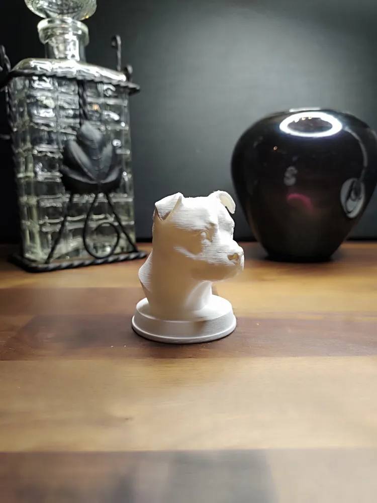 Staffordshire Bull Terrier realistic dog bust - Free 3D Print Model ...