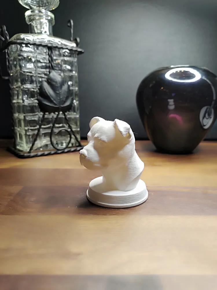 Staffordshire Bull Terrier realistic dog bust - Free 3D Print Model ...