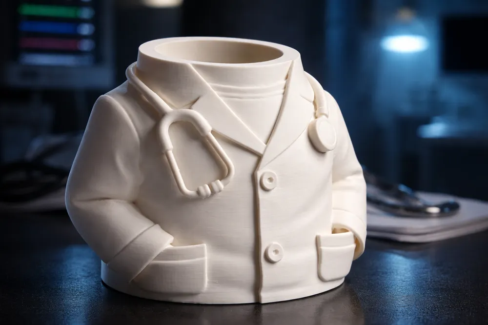 Doctor Pen Holder / Desk Organizer - Lab Coat - Free 3D Print Model ...