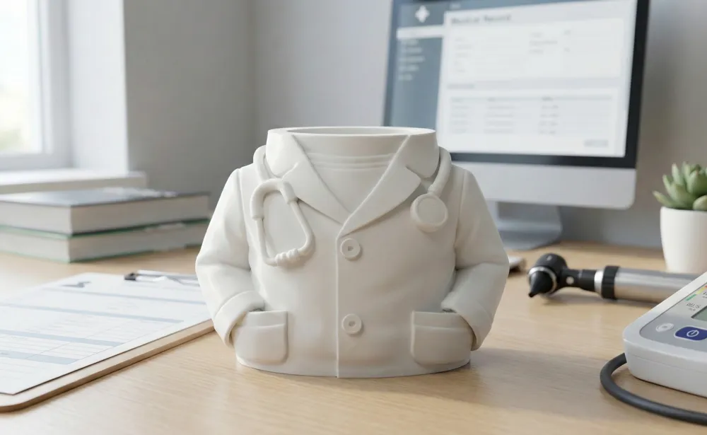 Doctor Pen Holder / Desk Organizer - Lab Coat - Free 3D Print Model ...