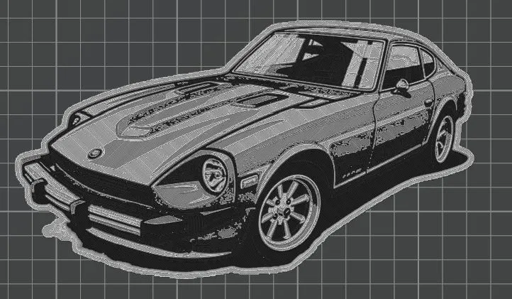 Datsun 280z hueforge by komurkj03 - MakerWorld