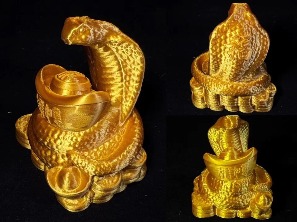 Prosperous Snake Brings Wealth and Good Fortune by Bababu - MakerWorld