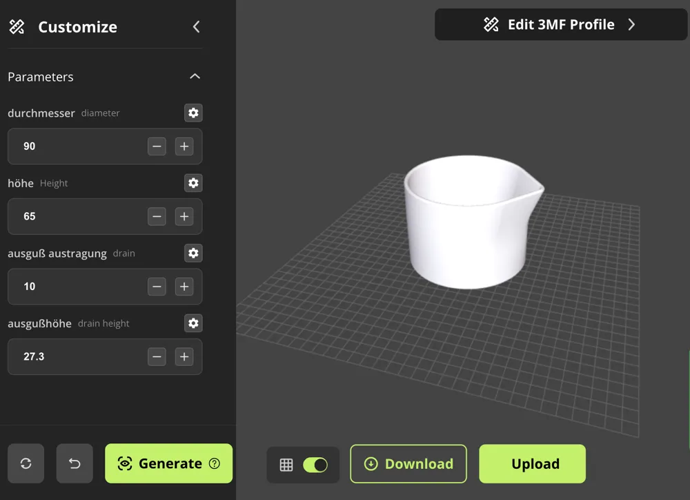Customizable Pouring Cup with Spout – Fusion 360 by DanMat MakerWorld ...