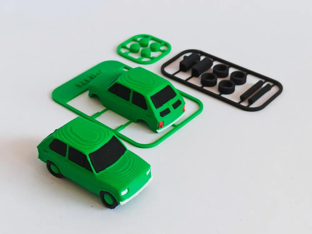 Tiny car Fiat 126p kit card - Free 3D Print Model - MakerWorld