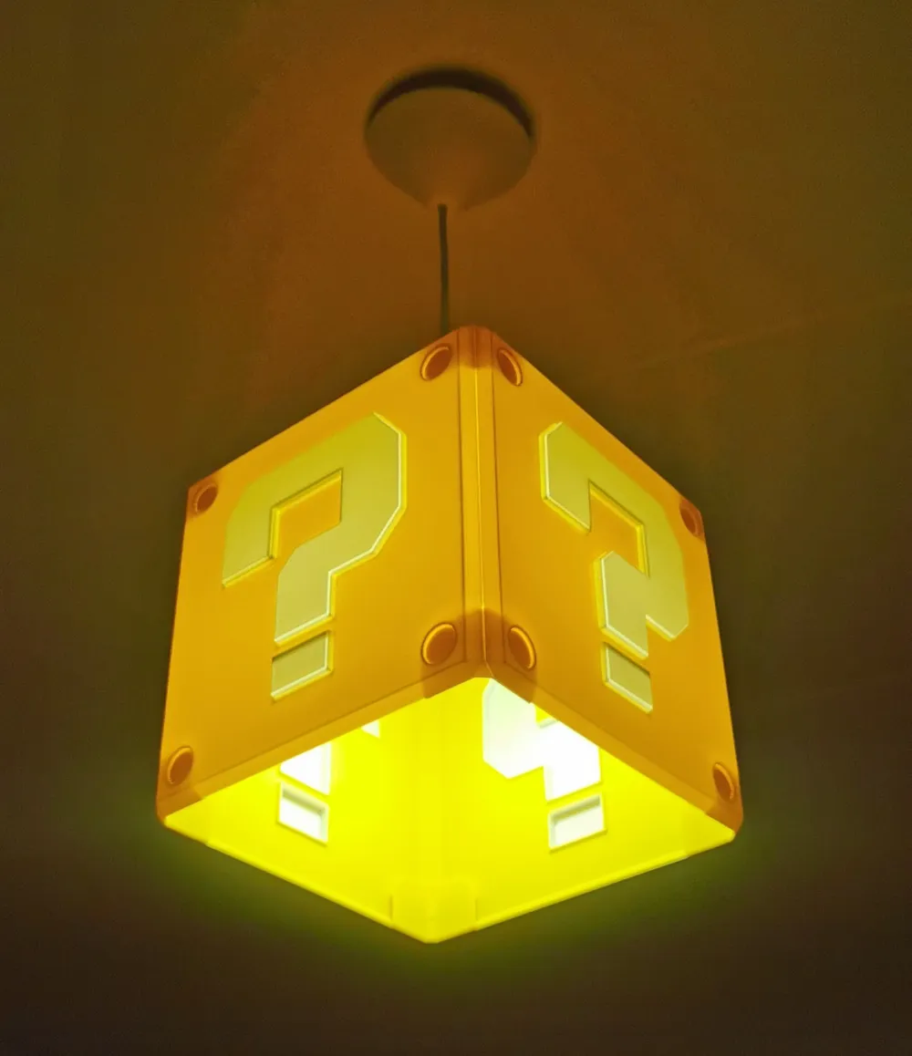 Super Mario Coin Block Lampshade and Model by rijstraket - MakerWorld