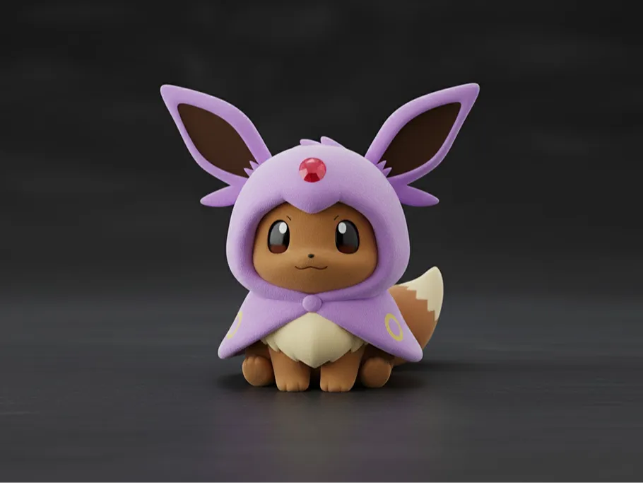 Eevee Chibi with Espeon Cape Pokemon by 3D RayKyros MakerWorld ...