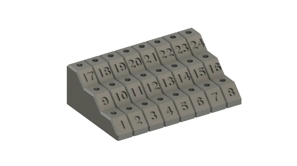 CNC Bit Holder 1/4 inch 24 places by Jlin - MakerWorld