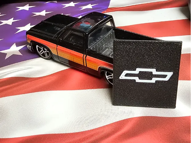 hotwheels 83 chevy bed cover Logo - Free 3D Print Model - MakerWorld