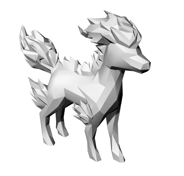 Low Poly Ponyta Pokemon by Zorzet90 - MakerWorld