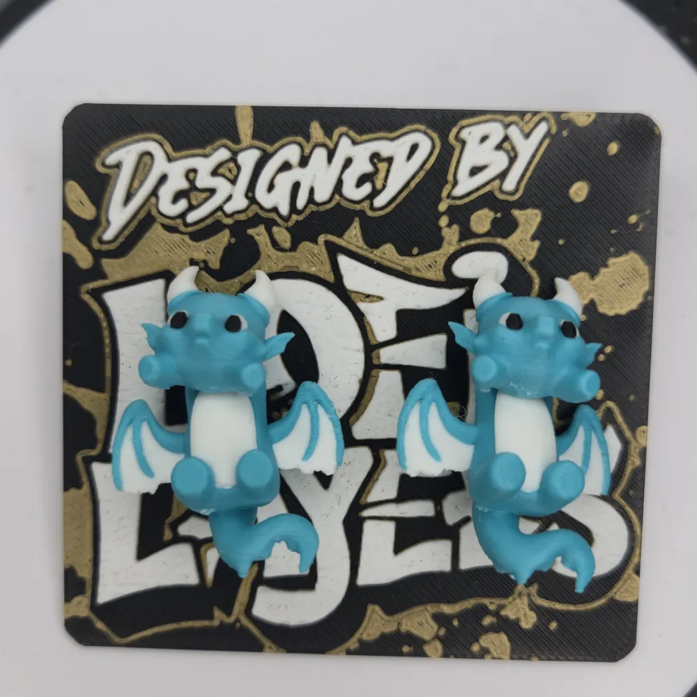 Dragon Jumper Earrings by LoFi Layers MakerWorld: Download Free 3D Models