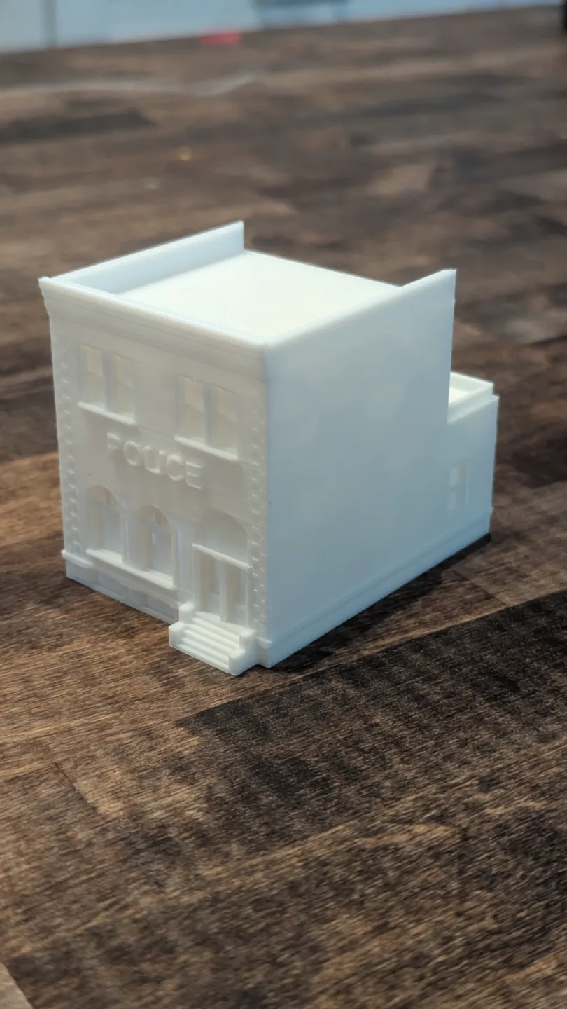 Police Station Model Train (N- Scale) - Free 3D Print Model - MakerWorld