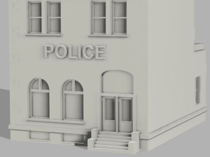 Police Station Model Train (N- Scale) Remixed by InnovatorBeerJr ...