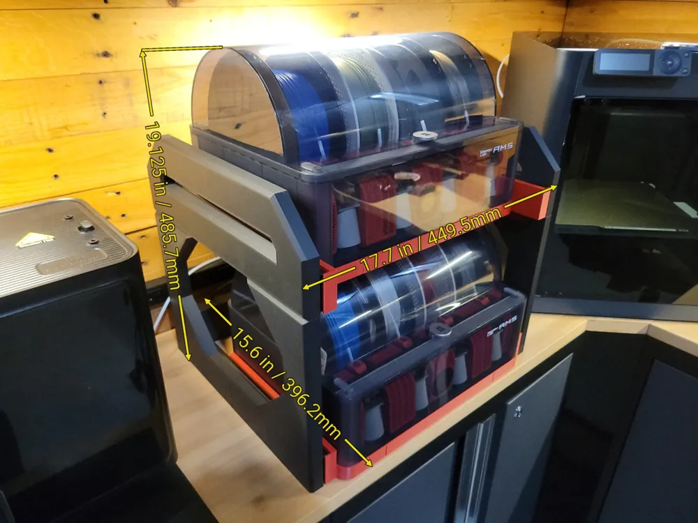 Dual AMS Sliding Rack - Bowtie Assembly by Will - MakerWorld