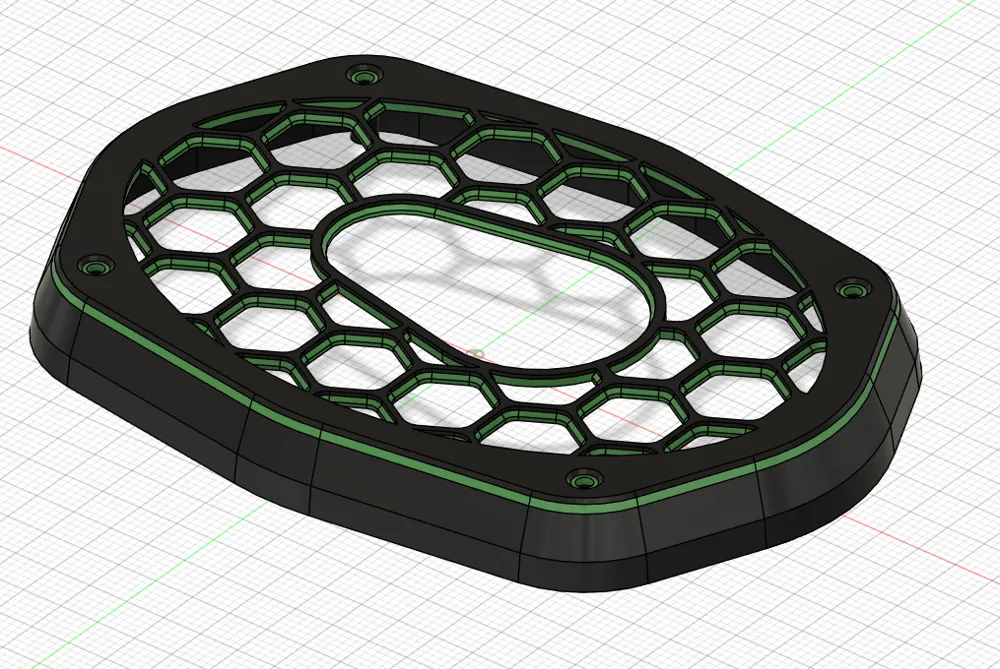 DS-18 S69 Grille With Spacer - Free 3D Print Model - MakerWorld