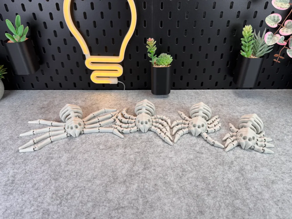 Flexi Skeleton Spider V2 by 3DPrintyi MakerWorld: Download Free 3D Models