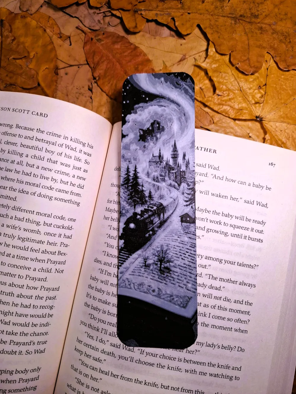 Harry Potter Magic book Hogwarts & train bookmark - Free 3D Print Model ...