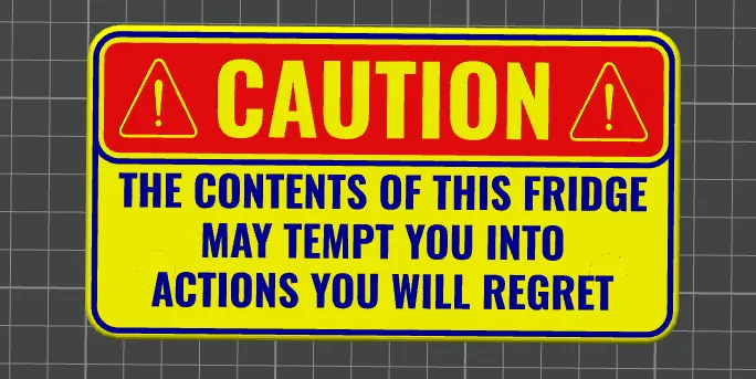 Customizable warning sign by Makkuro MakerWorld: Download Free 3D Models