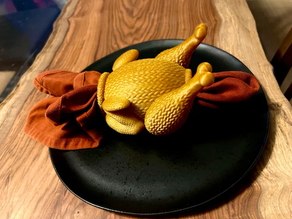 Knitted Turkey Napkin Ring by kmmonk - MakerWorld