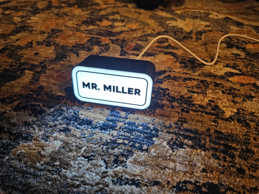 Backlight LED sign / desk name tag by Scpowered MakerWorld: Download ...