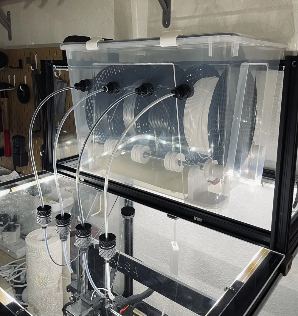 Filament Dry Box 4x (IKEA Samla 22L) - MakerWorld 3D Model | 3Drop
