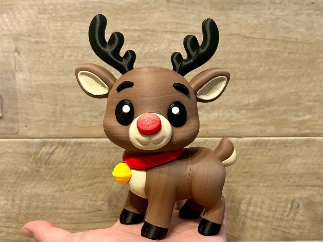 Rudolf a rena - Sem AMS - Modelo gratuito para impressão 3D - MakerWorld