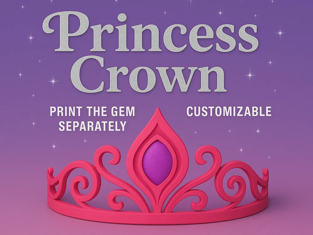 PRINCESS CROWN - Free 3D Print Model - MakerWorld