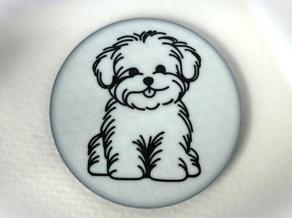 Cute Maltese Dog Coaster by bmish builds MakerWorld: Download Free 3D ...