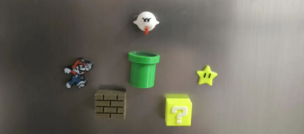 Super Mario fridge magnets - Free 3D Print Model - MakerWorld
