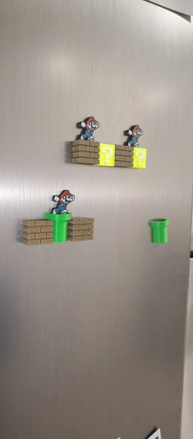Super Mario fridge magnets - Free 3D Print Model - MakerWorld