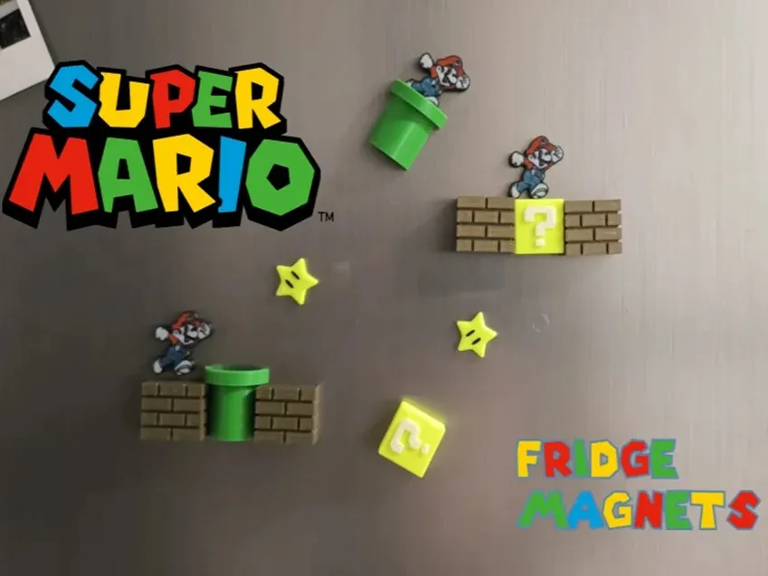 Super Mario fridge magnets - Free 3D Print Model - MakerWorld