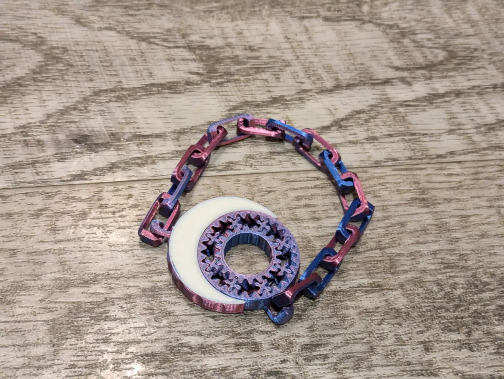 Spinner bracelet chain link spinner-print in place by taylormadearmy ...