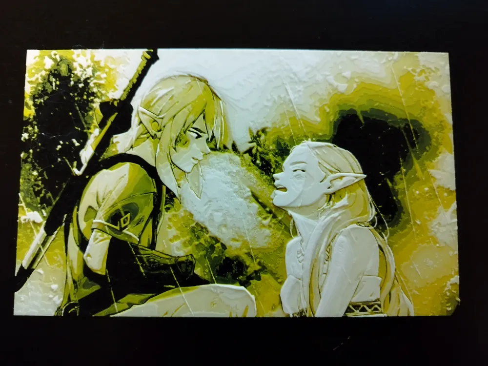 Zelda crying HueForge by Fricoure - MakerWorld