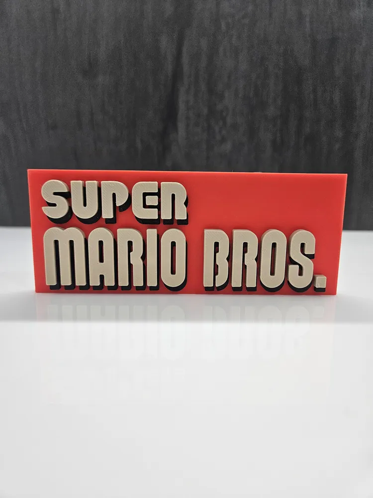 Super Mario Bros Logo by DimensionX3D MakerWorld: Download Free 3D Models