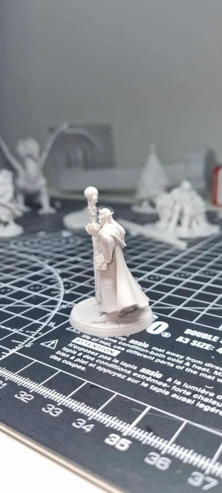 Wizard Elf Male D&D Miniature (50mm) - Free 3D Print Model - MakerWorld